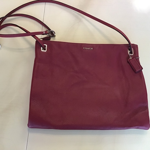Coach | Bags | Coach Red Leather Shoulder Bag | Poshmark